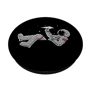 Relaxing Astronaut Throwing Paper Airplanes PopSockets PopGrip: Swappable Grip for Phones & Tablets