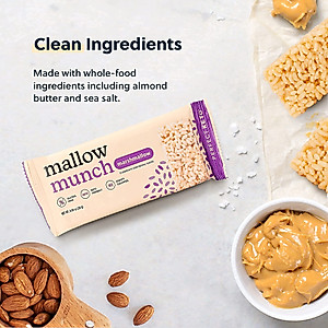 Perfect Keto Mallow Munch, Gluten Free, Cereal Bars, Breakfast Bar, Rice-Free, Low Sugar, Low Carb, Crispy, High Protein Snack, Healthy Snacks, 9g Protein, 2g Net Carbs, Original Marshmallow, 8 Pack