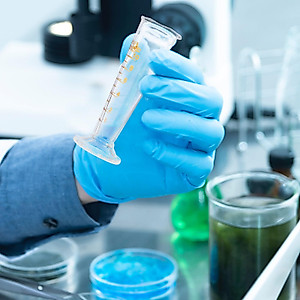 TEHAUX 10ml Lab Graduated Cylinder Glass, liquid Measuring Cup with Spout Wide Mouth, Conical Beaker Thickened Glass Measuring Cylinder for School Science Teaching