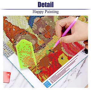 FQOVKYN Fall Gnomes Diamond Art Painting Kits for Adults - Autumn Full Drill Diamond Dots Paintings for Beginners, Round 5D Paint with Diamonds Gem Art Painting Kits DIY Adult Crafts 12x16inch