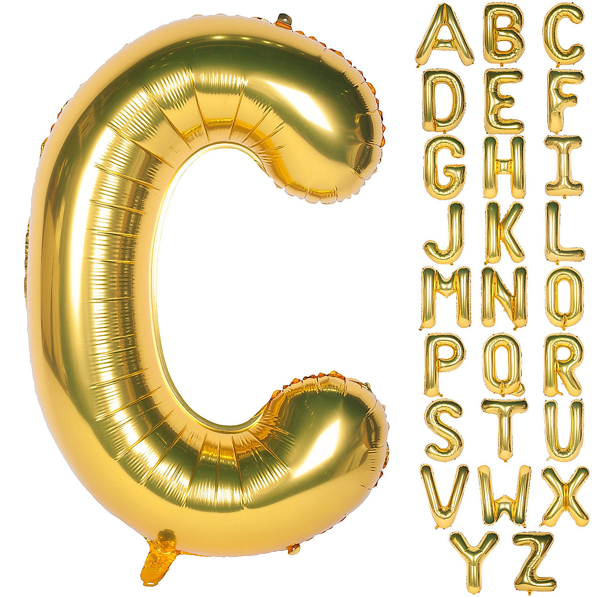 Letter Balloons 40 Inch Giant Jumbo Helium Foil Mylar for Party Decorations Gold C