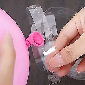 Balloon Arch Kit Balloon Decorating Strip Kit for Garland, 2 Rolls Balloon Tape Strips with 2 Rolls Balloon Glue Point Dots Stickers for Party Wedding Birthday Decorations
