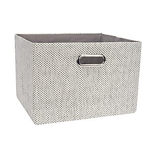 Lambs & Ivy Gray Foldable/Collapsible Storage Bin/Basket Organizer with Handles