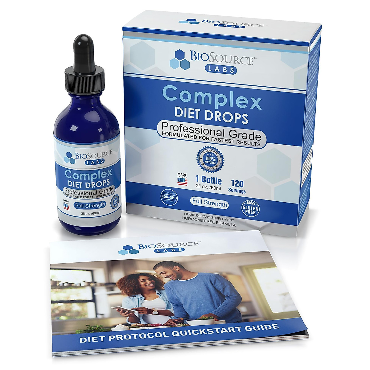 BioSource Labs Complex Diet Drops – Best Natural Weight Management Drops for Men and Women (1 Bottle, 2 fl oz) - 30 Day Supply