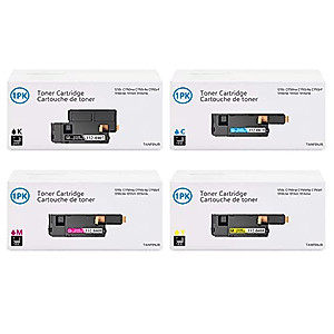 1250 Toner Cartridges High Yield 4 Pack (Black, Cyan, Magenta, Yellow) Tanfejr Compatible 810WH C5GC3 XMX5D WM2JC Toner Replacement for Dell C1765nf 1350cnw 1355cn 1355cnw Printer
