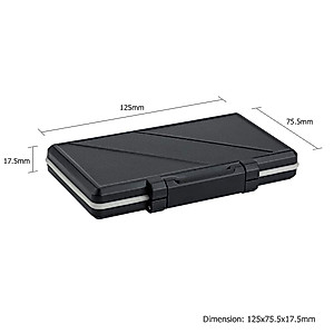 36 Slots Memory Card Case Holder Water-Resistant Keeper Wallet for 12 SD SDHC SDXC + 24 TF MSD MicroSD MicroSDHC MicroSDXC Memory Cards Storage Organizer