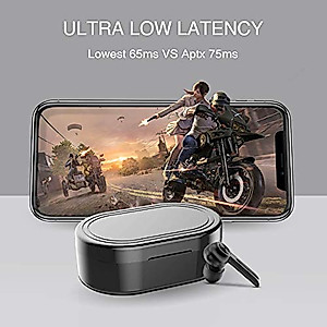 Arylic True Wireless Bluetooth 5.0 Low Latency HiFi Stereo Game Earbuds with Large Battery Capaticy Charging Case and Mic M500