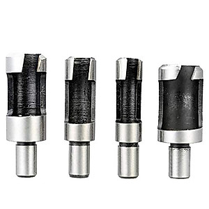 TOOLSTAR Plug Cutter/Wood Dowel Maker,8PCS Set Wood Plug Cutter Tenon Cutter Drill Bits Set Straight and Tapered Taper for Wood Set Trend Metric 6mm 10mm 13mm 16mm