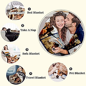Juantao I Love You Blanket Gifts for Couples Custom Blanket with Photo Picture Personalized Christmas Birthday Anniversary Valentines Day Gifts for Boyfriend Girlfriend Wife Husband Him Her Men Women