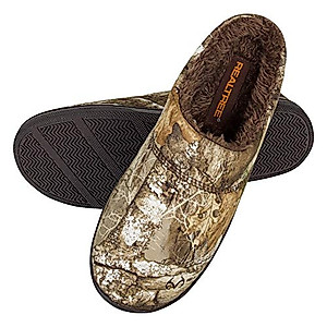 Realtree Boy's Memory Foam Moccasin House Slipper Indoor/Outdoor, Camo Clog, Small