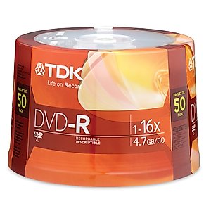 TDK 16X DVD-R 50 Pack Spindle