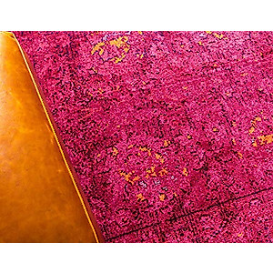 Unique Loom Medici Collection Vintage Botanical Traditional Red Area Rug (5' 0 x 8' 0)