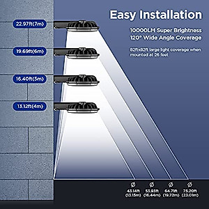 deerdance LED Barn Light, Dusk to Dawn Outdoor Lighting with 80W 10000LM 5000K Daylight, IP65 Waterproof Area Street Light for Farmhouse Barns Garage Yard Warehouse Outdoor Security Lighting