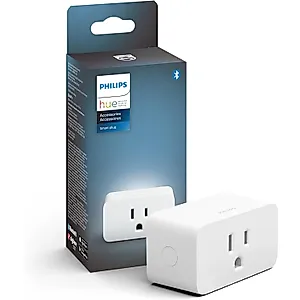 Philips Hue Smart Plug, Instantly Makes Any Plug Smart and Controllable with Hue App, Works with Alexa, Apple HomeKit and Google Assistant, Bluetooth Compatible, 1-Pack, White