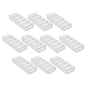 DA VINCI 10 Clear Acrylic Stackable Poker Chip Tray Racks