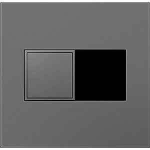 Legrand adorne 2-Gang Pop-Out Outlet in Magnesium with Matching Wall Plate, ARPTR152GM2WP