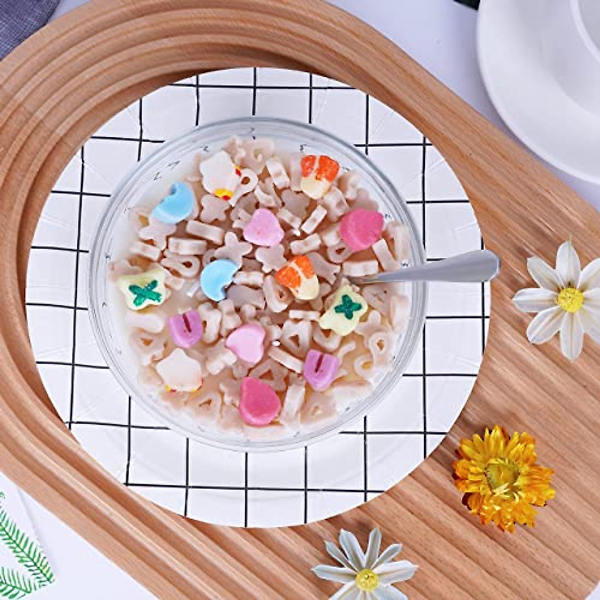 Lucky French Vanilla Charms Cereal Bowl with Metal Spoon Marshmallow and Stars Scented Candle Gift