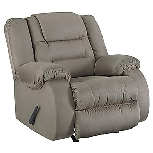 Signature Design by Ashley McCade Contemporary Manual Pull Tab Rocker Recliner, Gray