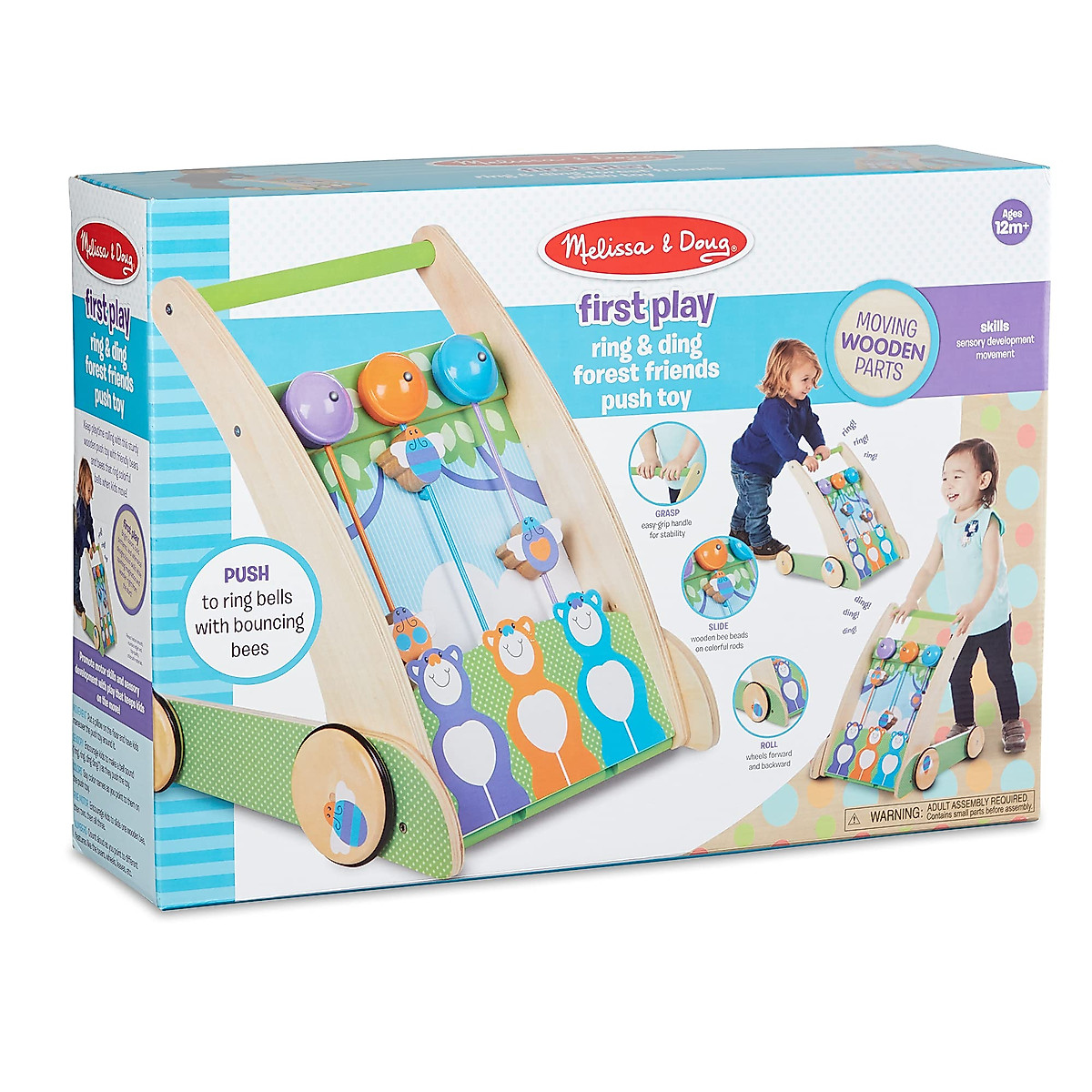 Melissa & Doug First Play Ring & Ding Forest Friends Push Toy