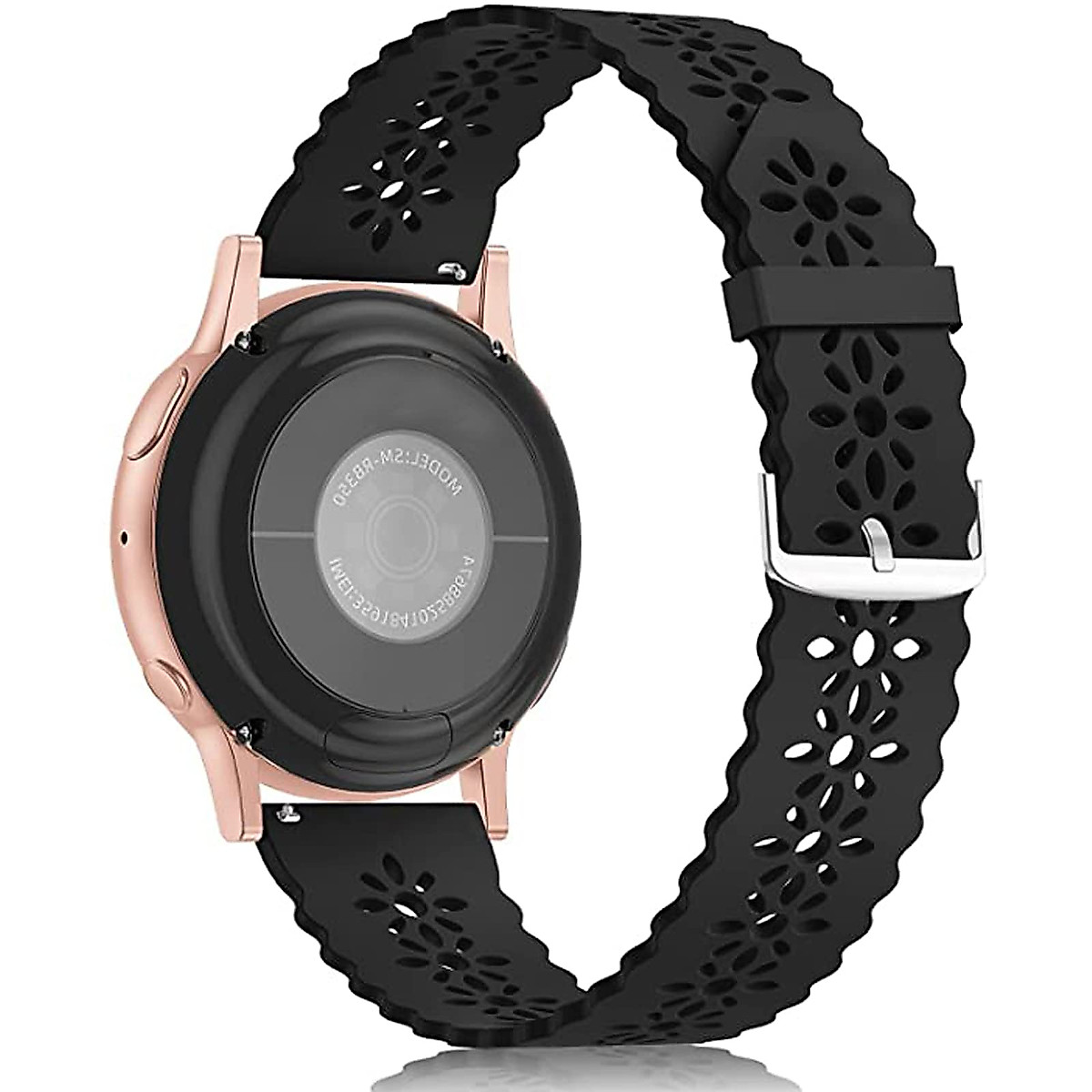 for ANDFZ Smartwatch Band, Silicone Lace Straps Compatible for ANDFZ T42 1.72/Geelyda Y20 Pro/P22 Smartwatch/Donerton Smartwatch/itouch air 3 40mm/FirYawee Q18 Smartwatch (Black)