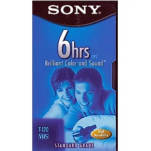 Sony T120VR 5-Pack 120- Minute VHS Tapes