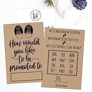 25 Rustic Pregnancy Announcement Card Set Were Expecting Baby Surprise Having Birth Reveal Only Best Friend Get Promoted To Auntie Aunt Uncle Grandpa Grandma Grandparent Sister Brother Family Dad Mom