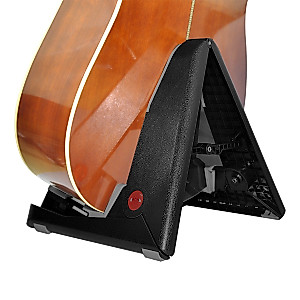 Guitar Bass Stand Portable Adjustable Folding Space Saving For Pro Bass Acoustic Electronic Guitar Stand Extendable Holding Arm Silicon Cushion, by LC Prime