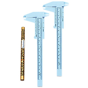 2 Pack Microblading Eyebrow Ruler Makeup Measure Eyebrow Guide Ruler Permanent Tools Calipers Tattoo Eyebrow Line Lip Makeup Tools Double Scale Tattoo Stencils Sliding Gauge With Extra Gift