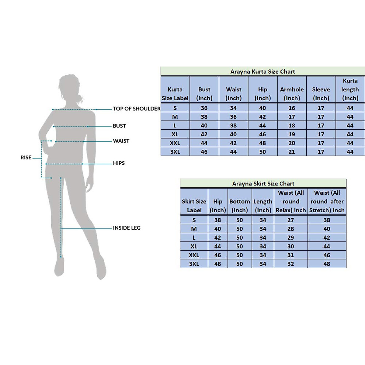 Arayna Women's Rayon Printed Kurta with Skirt Set, Red, Large