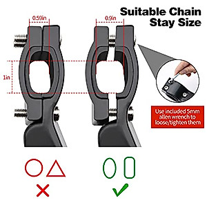 1/2/5/10 Pack Bike Kickstand, Adjustable Bicycle Kickstand with Allen Wrench, Premium Steel Bicycle Stand Fit for 22"-28" Bike (1 Pack)