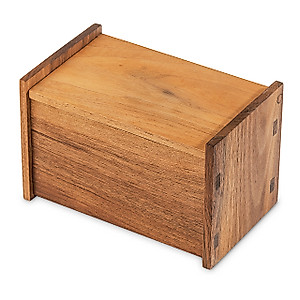 Wooden Recipe Box with Cards and Dividers - Handmade Walnut Recipe Cards and Box Set with 60 Recipe Cards 4X6 and 8 Recipe Card Dividers - Farmhouse Recipe Card Holder - Bridal Shower Recipe Box…