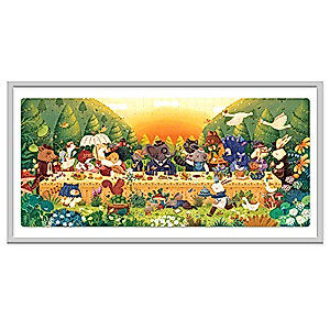 YOGEON 500 Piece Jigsaw Puzzle, 13”x30”, Perfect for Ages 8-10,4-8, Family Puzzle to Sunset Carnival Puzzle, Educational Puzzles Toysfor Boys and Girls, Great Gift for Animal Lovers
