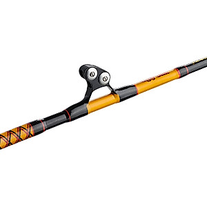 Ugly Stik Bigwater Stand Up Conventional Fishing Rod, Black/Red/Yellow, 6' - Heavy - 1pc