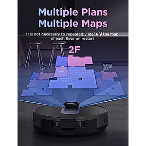 OBODE Robot Vacuum and mop Combo, 4000Pa Suction, LDS Navigation, Self Emptying and Intelligent Mop Lifting, 180mins Runtime, Compatible with WiFi/APP/Alexa, A8+