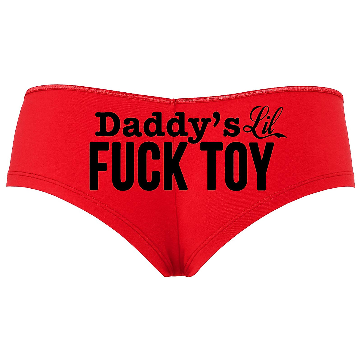 Knaughty Knickers Daddys Little Lil Fuck Toy Fucktoy DDLG BDSM Owned Boyshort Black