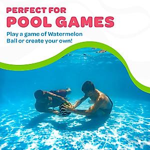 Watermelon Ball The Original Pool Toys for Kids Ages 8-12 - 9 Inch Pool Ball for Teens, Adults, Family - Pool Games, Pool Toys, Fun Swimming Pool Games, Water Football, Tag, Diving and Beach Ball Play