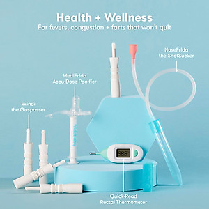 Frida Baby Ultimate Baby Kit | Baby Essentials Gift Set Includes Wellness, Sick Day, Gas Relief Essentials, Grooming Tools & Teething Toys