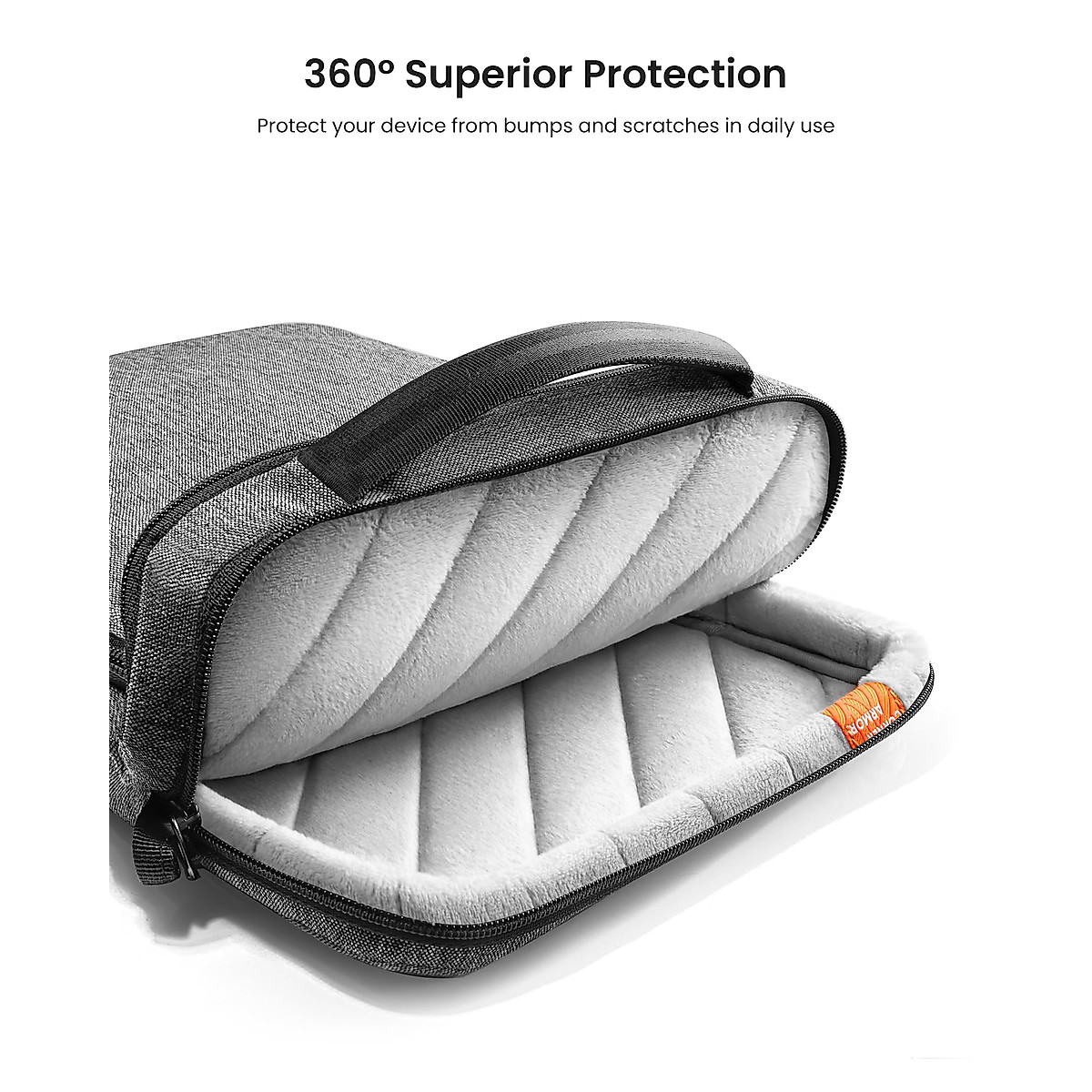 tomtoc 360 Protective Laptop Shoulder Bag for 13-14 Inch MacBook Air/Pro M4/M3/M2/M1, 13-inch iPad Pro M4/iPad Air, 13-13.8 Inch Surface Pro/Laptop, Copilot+ PC, Cordura Ballistic Nylon