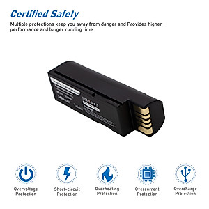 TAKOCI Replacement Battery for Zebra DS3600 82-166537-01 DS3678 LI3600 EVM LS3600 LI3678 LS3678 BTRY-36IAB0E-00 3400mAh