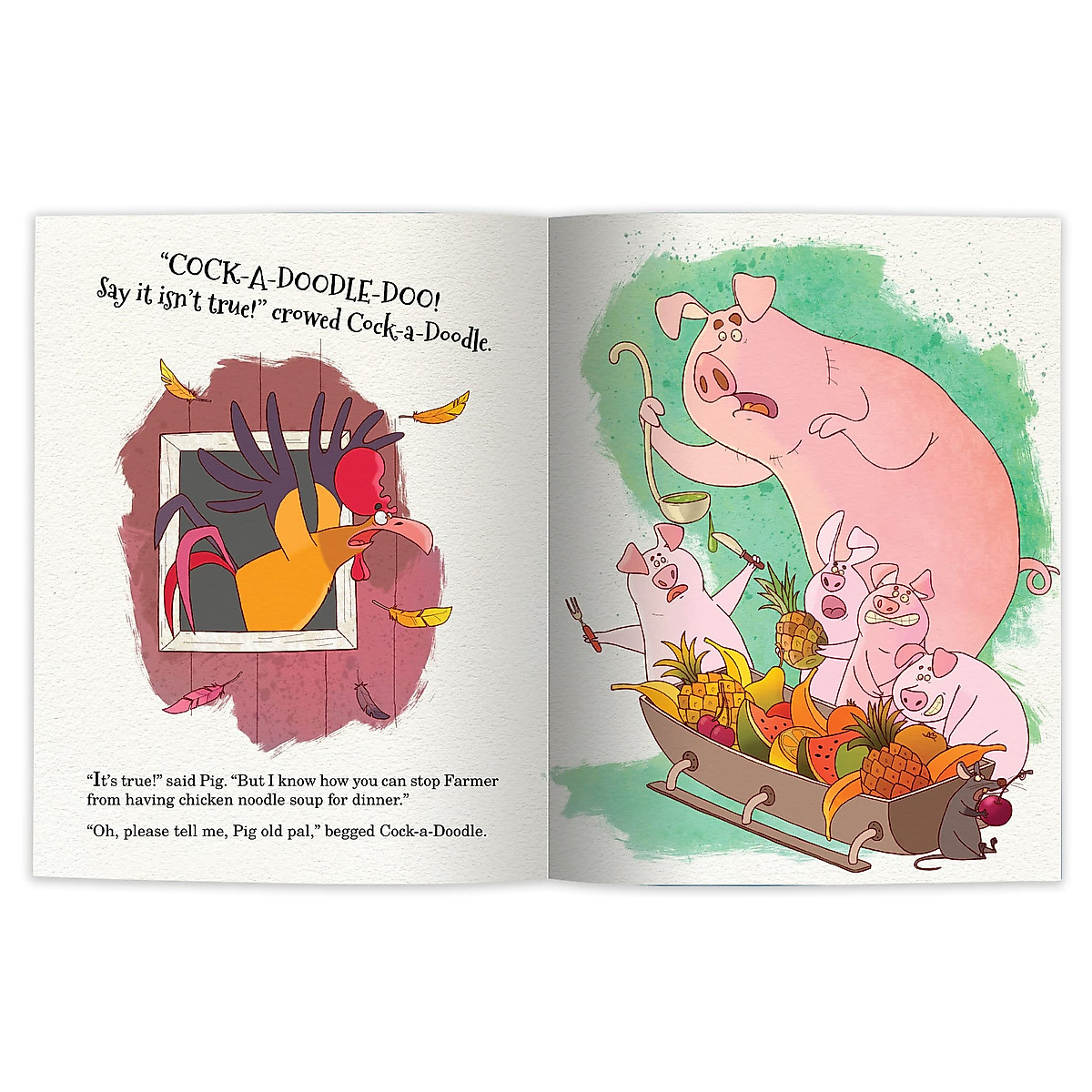 Cock-a-Doodle Chicken Noodle - Children’s Book for Ages 4-9, A Barnyard Adventure about Learning to Have Kindness and Self-Compassion for Others, Standing Up to Bullying, & Developing Humility