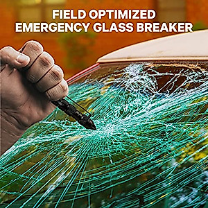 Uzi Tactical Pen UZI-TACPEN2-GM Aircraft Aluminum Tactical Pen Multi-Tool Survival Tool, Glassbreaker, Real Ballpoint Pen Miltary & Police EDC - Gun Metal