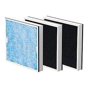 AlorAir 3 Pack 2-in-1 /HEPA/Activated Carbon Filter Replacement Set for PureAiro HEPA Pro/Max Air Scrubber(Available for 770, 870, 970)