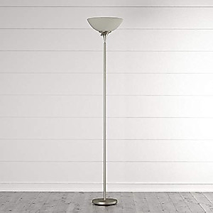 Hampton Bay 71 in. Satin Steel Floor Lamp