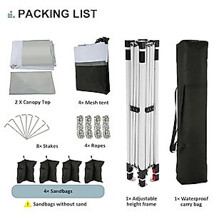 COBIZI 12x12 Pop up Gazebo on Clearance with Mosquito Netting,carpas para Patio Deals,Outdoor Canopy Tent with Portable Carrying Bag, Patio Gazebo for Garden Backyard, Lawn & Beach,Grey