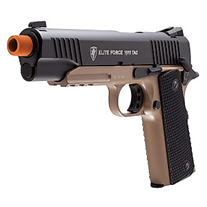 Elite Force 1911 Blowback 6mm BB Pistol Airsoft Gun, FDE/Black, 1911 TAC