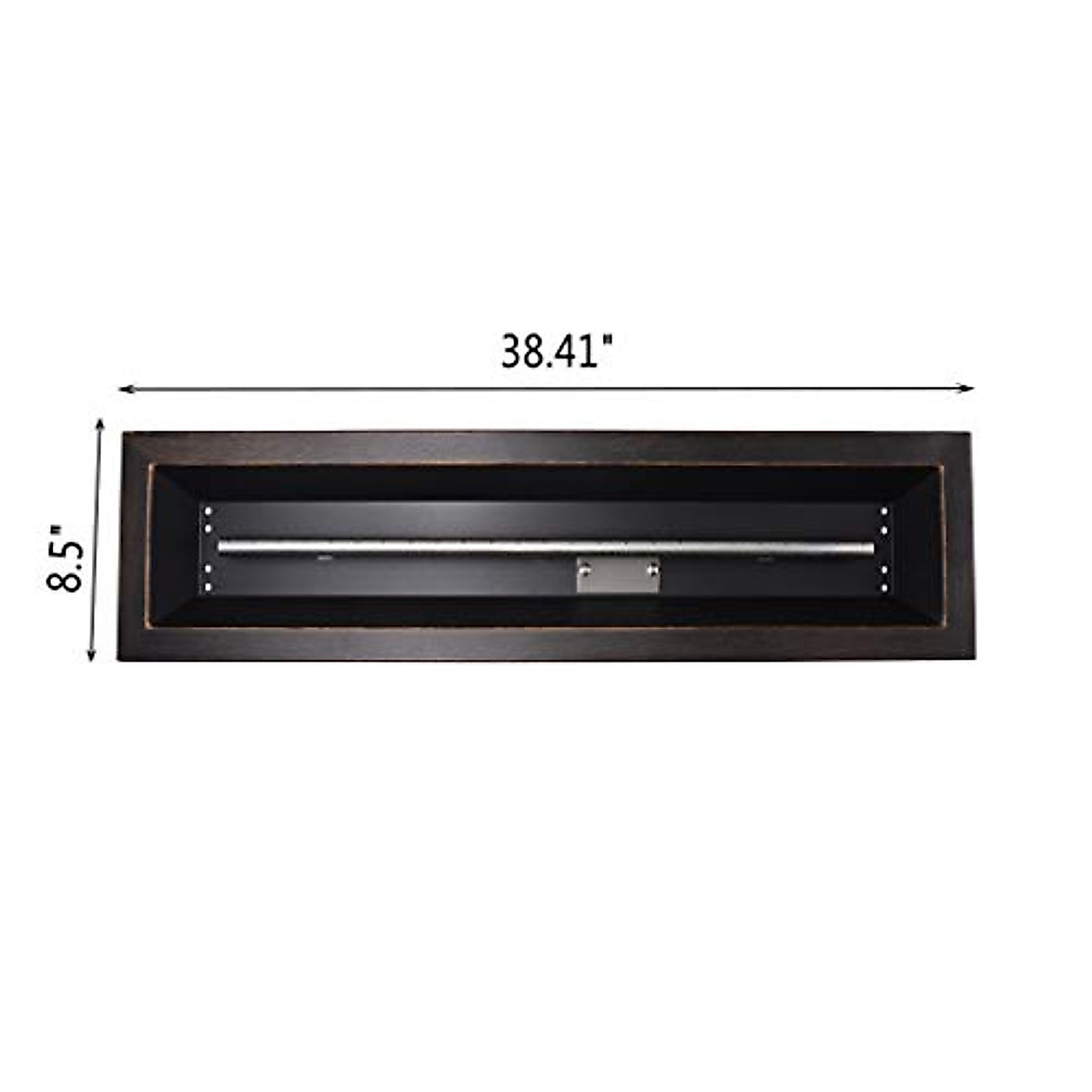 Skyflame 36" by 6" Linear Drop-in Fire Pit Pan and Burner Kit for Natural Gas/Propane, Steel Fire Pit Insert Burner for DIY Fire Pit and Fireplace