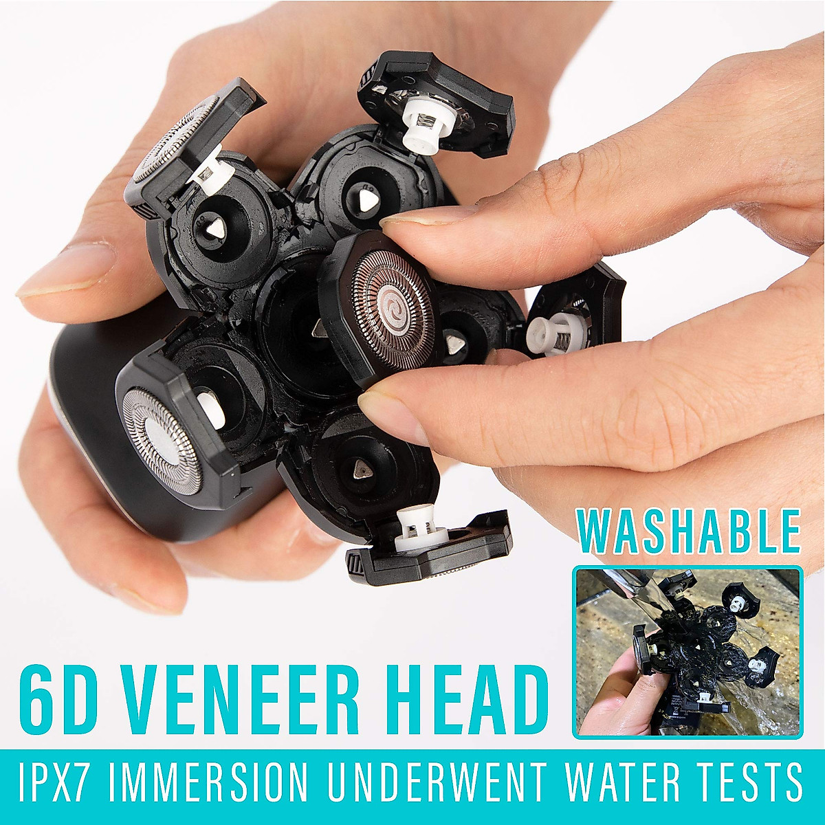 AW 6D Head shavers for Bald Men, Anti-Pinch Bald Head shavers for Men, Electric Head Shavers for Men, Maquina De Afeitar para Hombre, Head Shavers for Bald Men Wet and Dry