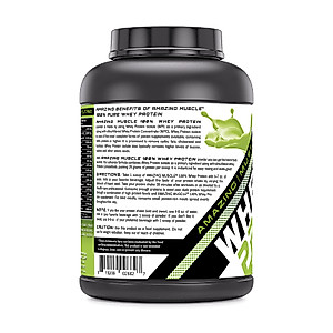 Amazing Muscle 100% Whey Protein Powder *Advanced Formula with Whey Protein Isolate as a Primary Ingredient Along with Ultra Filtered Whey Protein Concentrate (Japanese Matcha, 5 Lb)