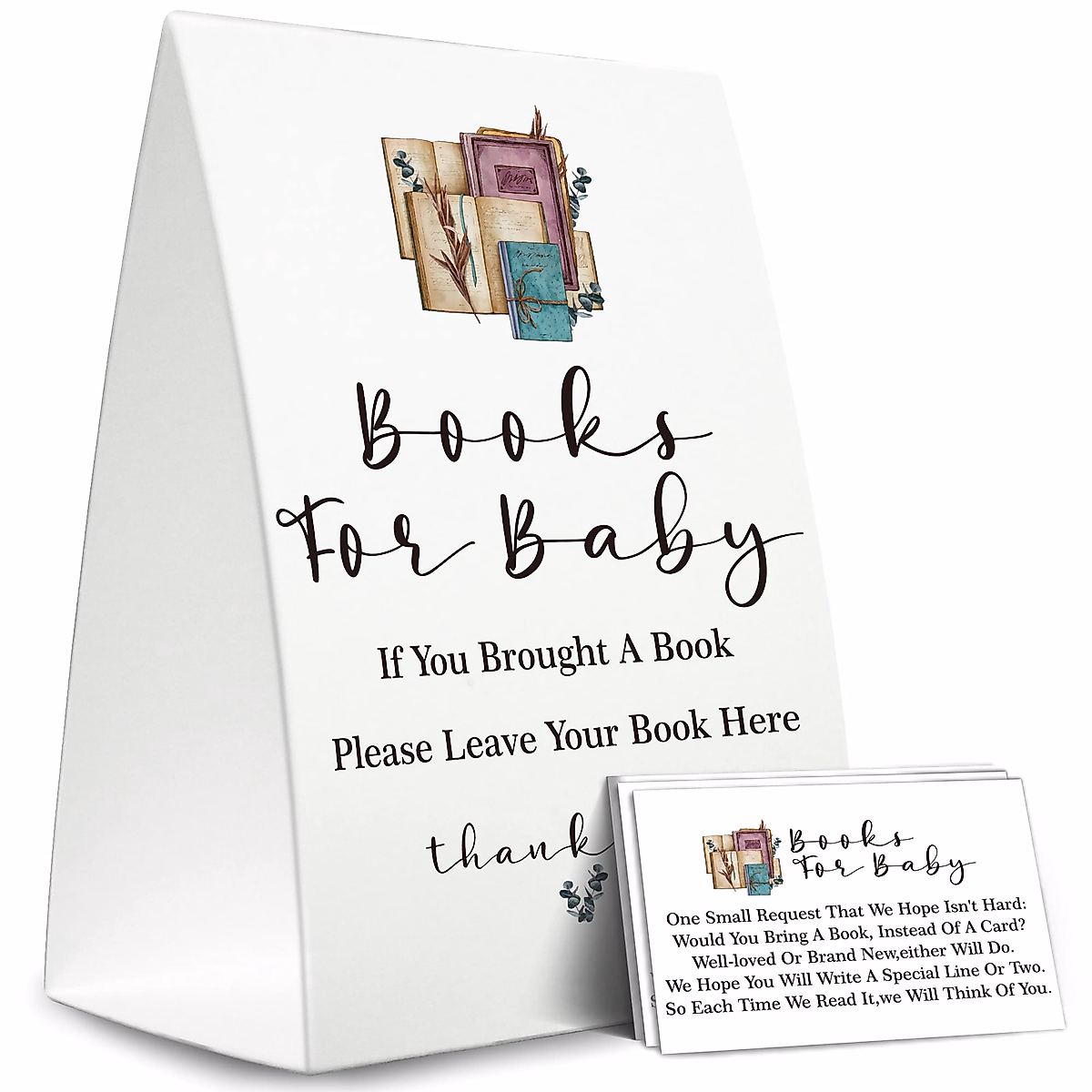 Tesedupoole Baby Shower Request Cards, 50 Pieces, Pre-Printed Text, Unisex-Adults