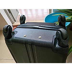 Zerone Luggage Wheel, A Pair Black Suitcase Mute Single Row Wheel Universal Luggage Replacement Outdoor Supplies